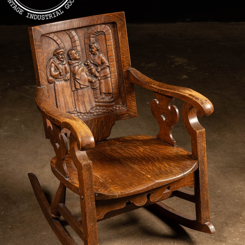 Oak Rocking Chair - Etsy