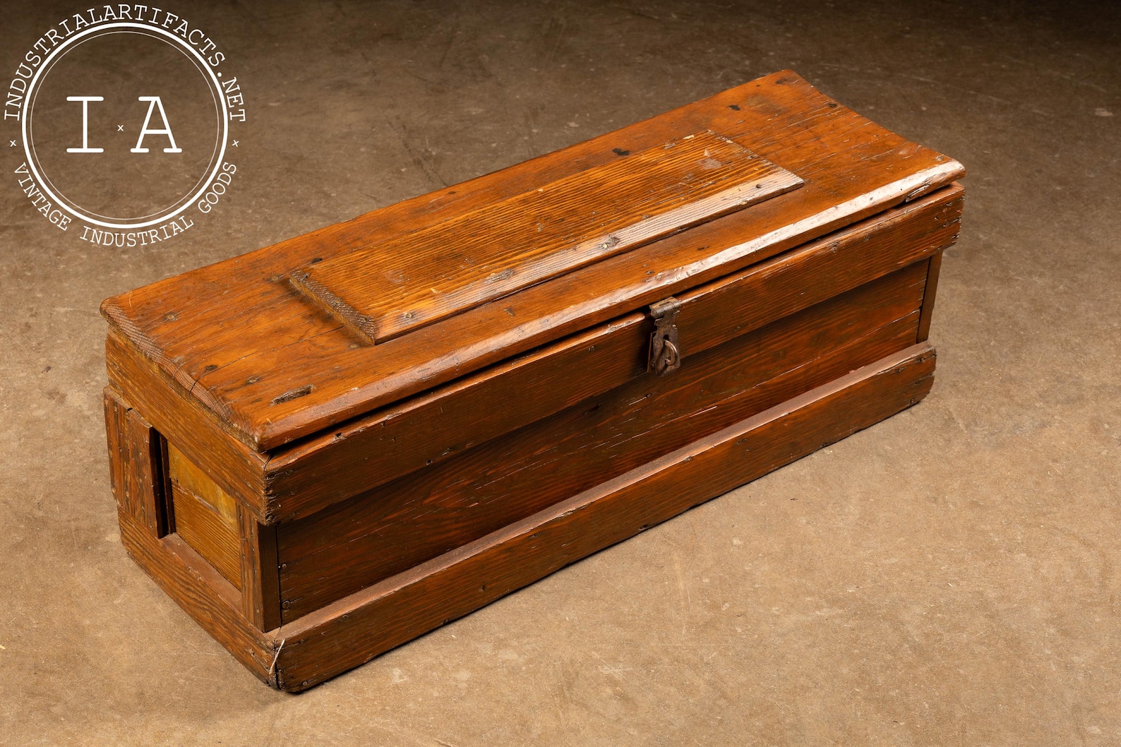 Antique Oak Tool Chest With Painted Saw - Etsy