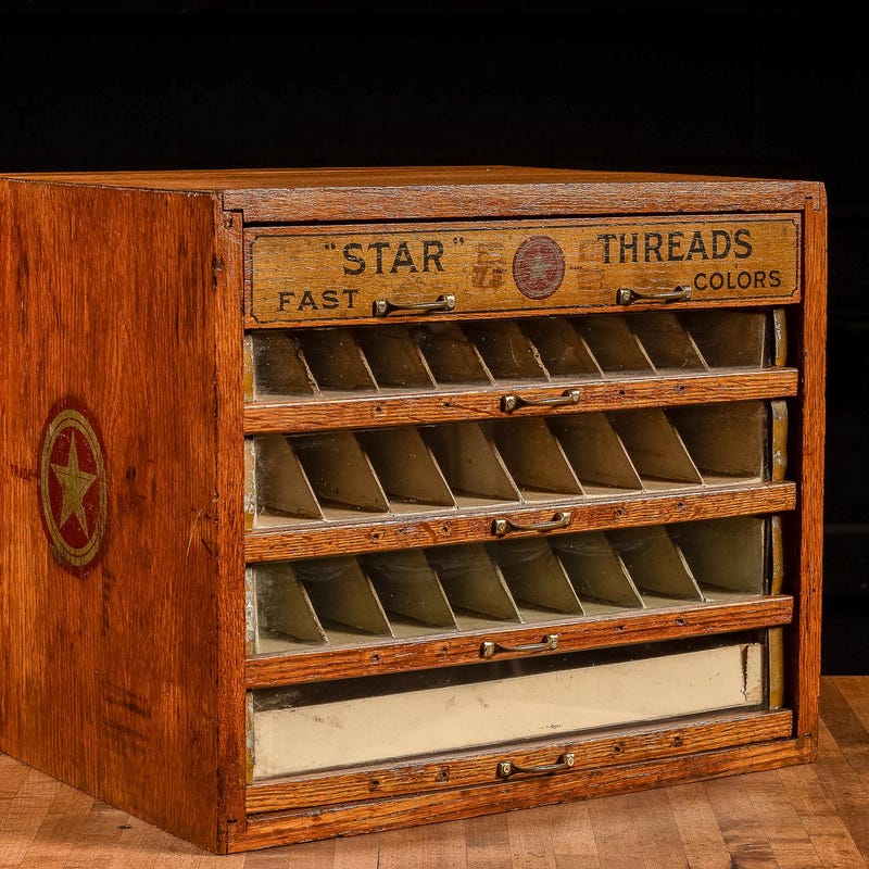 Antique Thread Cabinet - Etsy