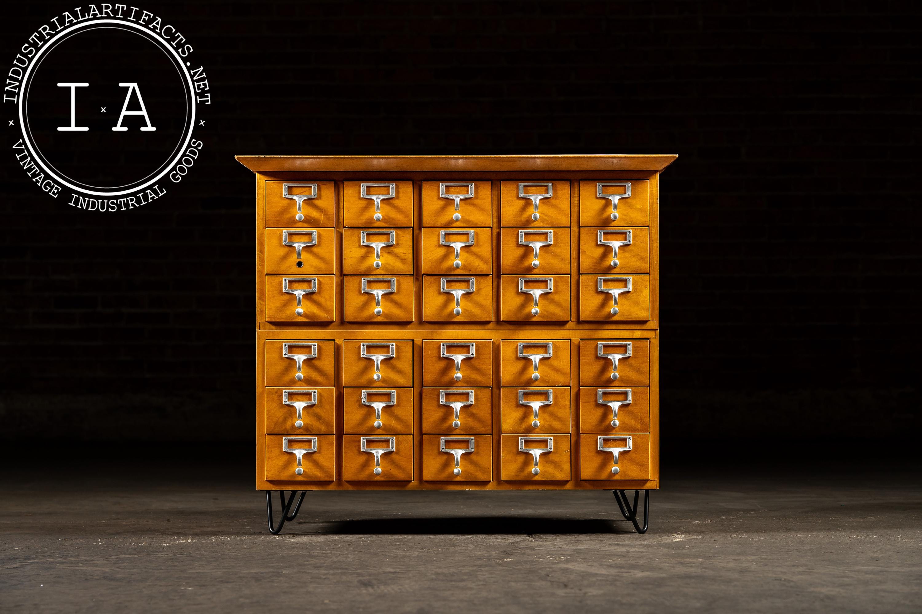 Mid-century 30-drawer Library Card Catalog Cabinet - Etsy