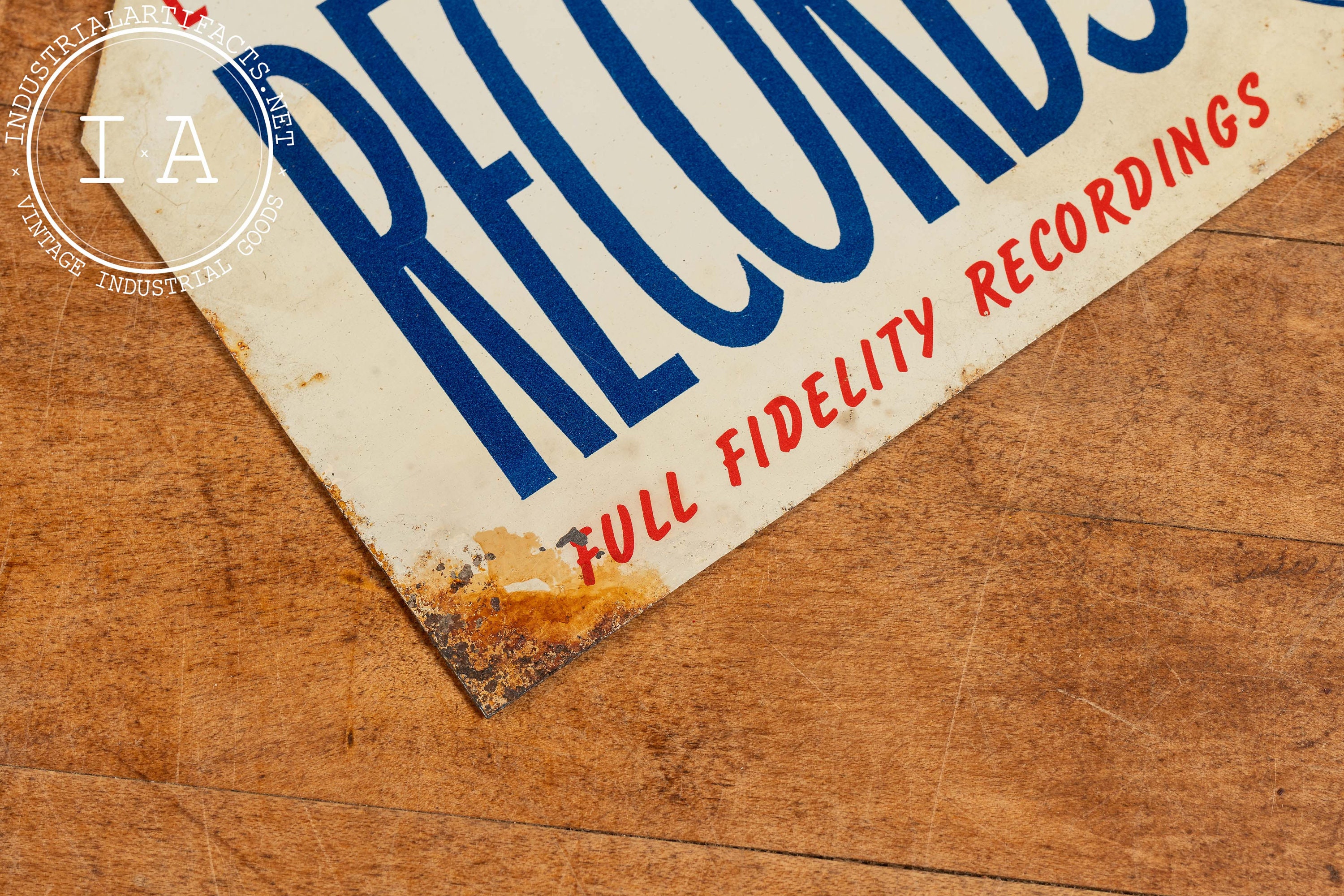 Vintage LP Records Sale Tin Litho Sign - Etsy