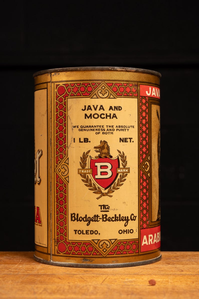 Vintage Arabian Banquet Java and Mocha Coffee Can - Etsy