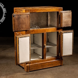 Early 20th Century 4-door Oak Ice Box - Etsy