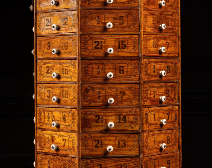 Early 20th Century Revolving Oak Bolt and Screw Case - Etsy