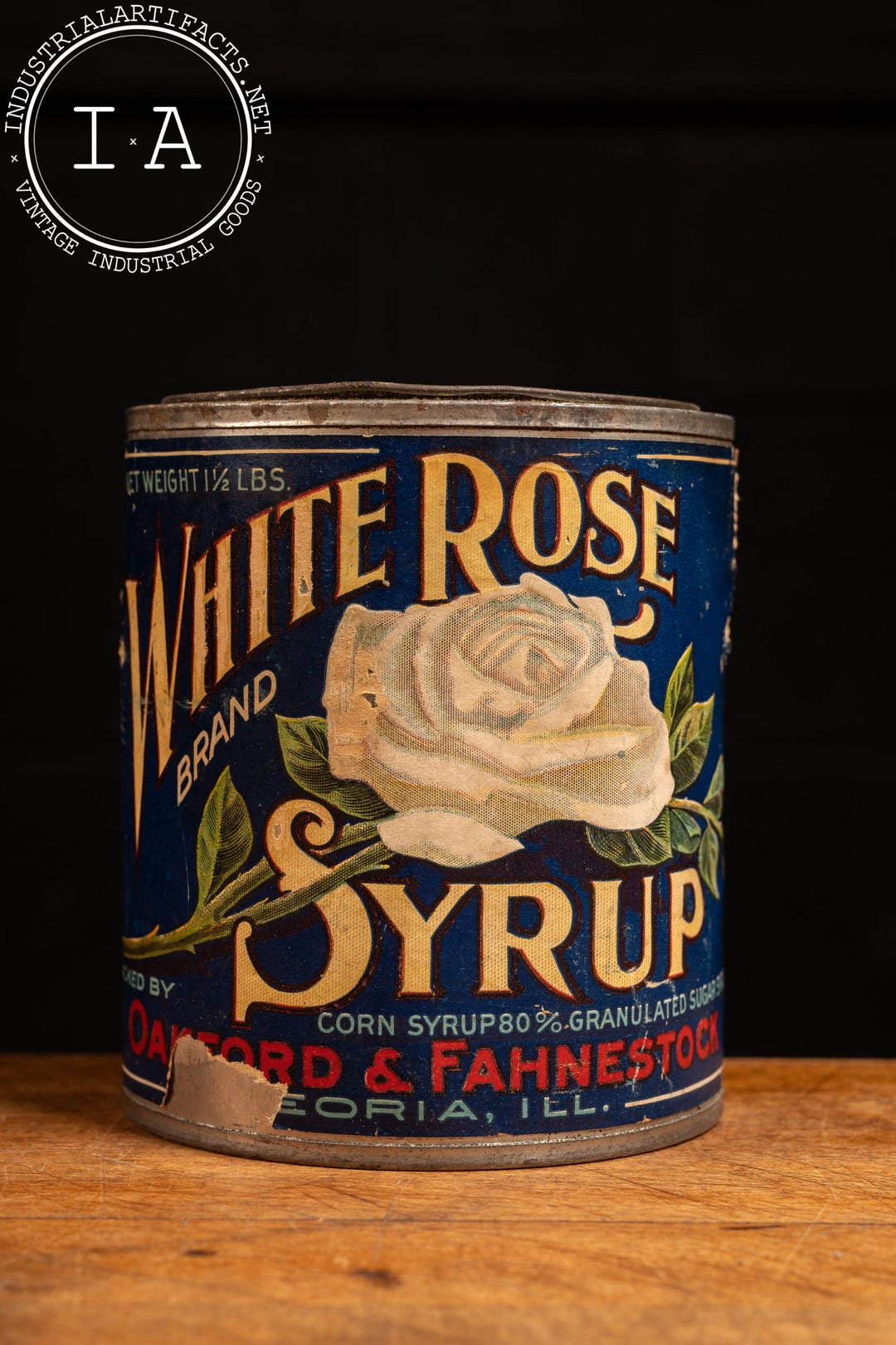 C. 1940 White Rose Syrup Can - Etsy