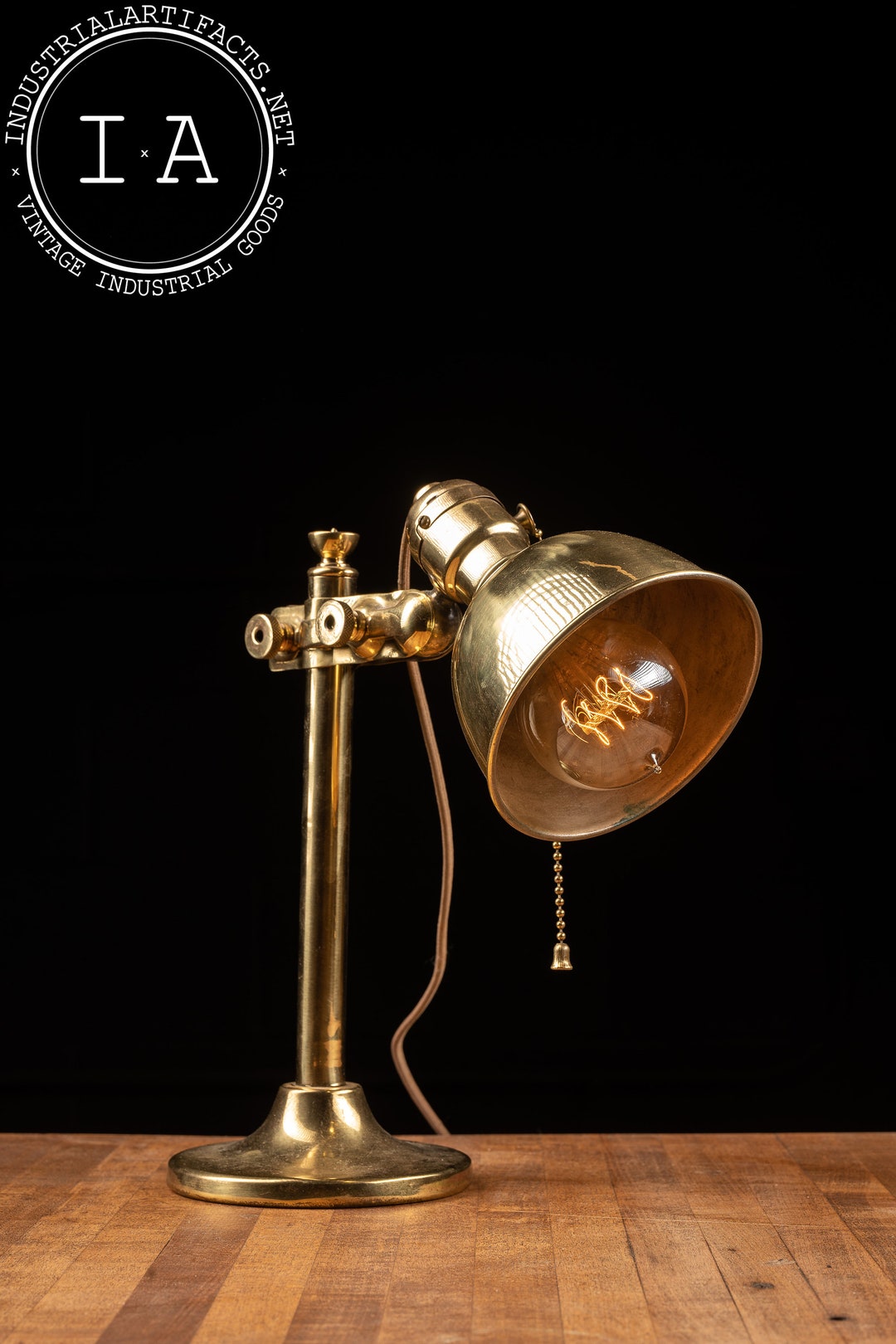 Vintage Brass Desk Lamp - Etsy