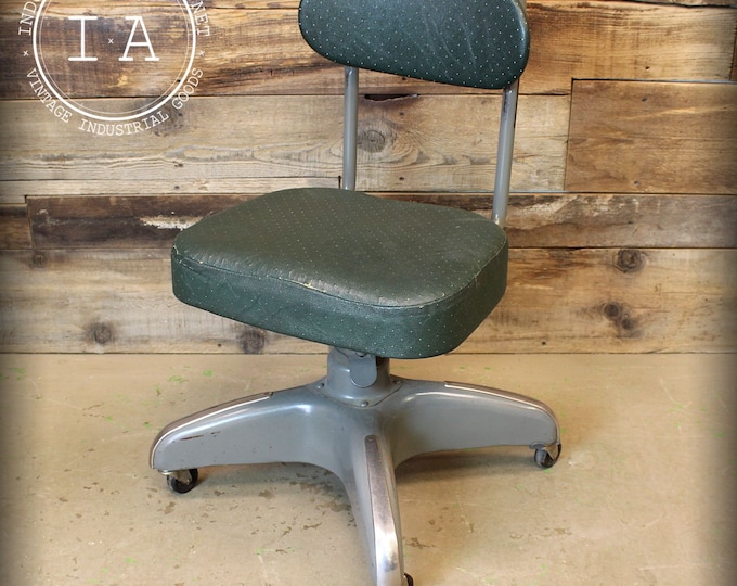 Vintage Industrial Mid Century Hamilton Cosco Inc Green Rolling Office ...