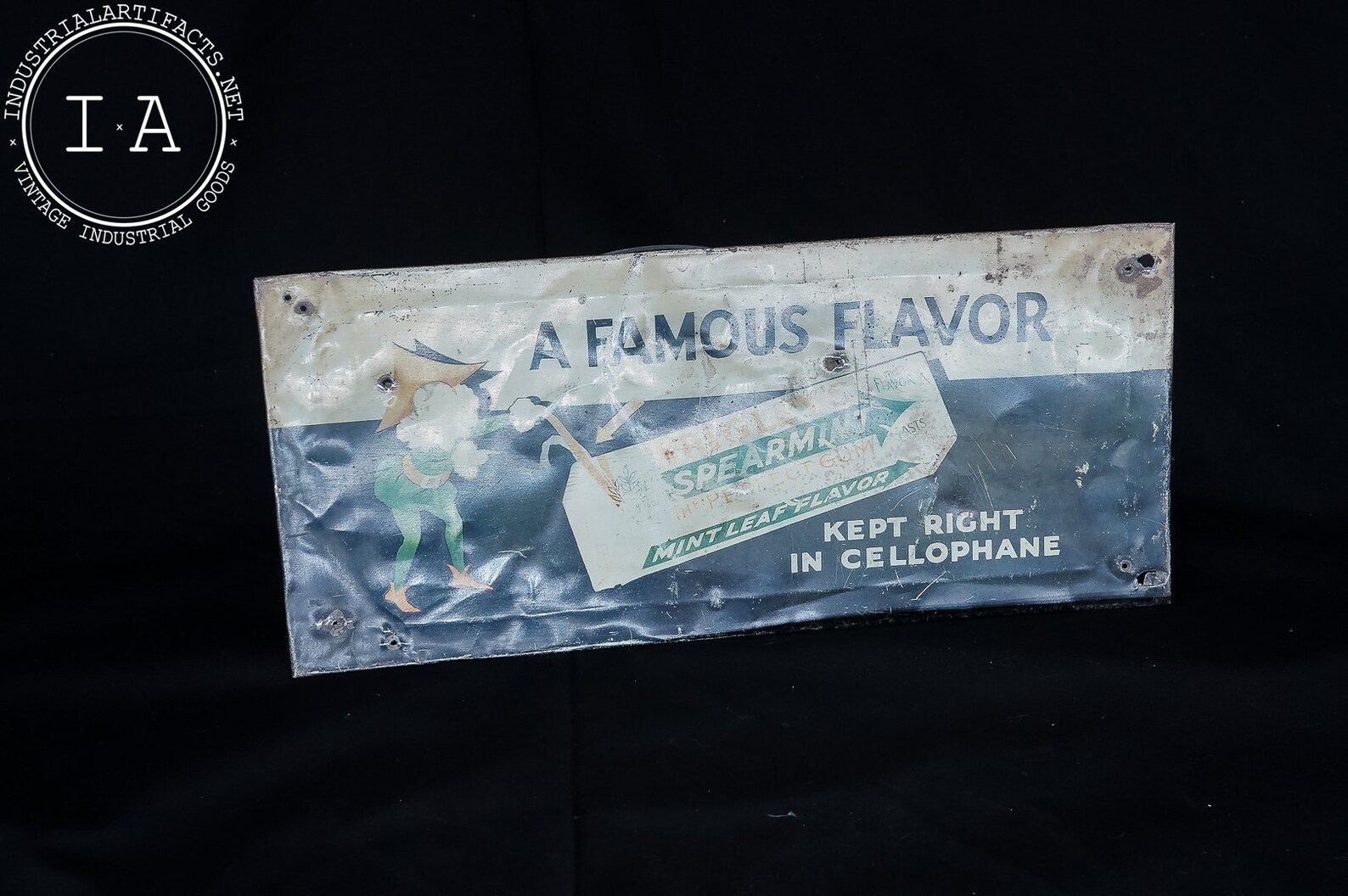 Vintage Wrigleys Spearmint Chewing Gum Sign - Etsy