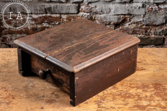 Early Wooden Storage Box - Etsy
