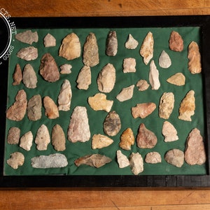 Framed Collection of Arrowheads - Etsy