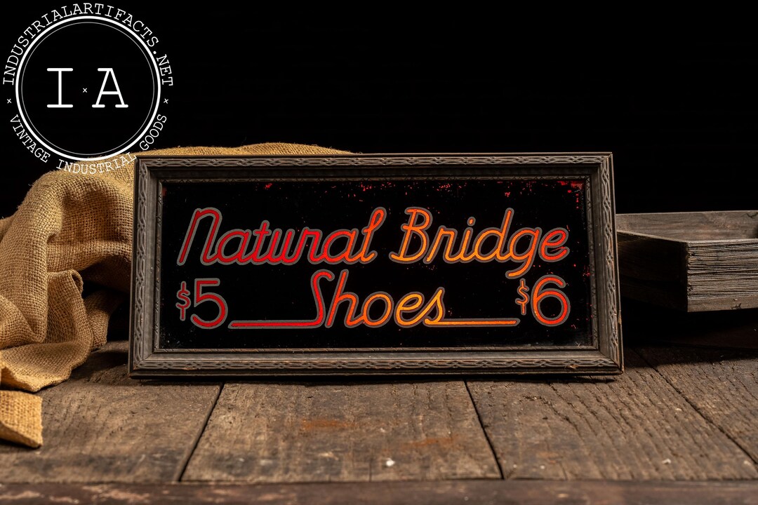 Vintage Natural Bridge Shoes Lighted ROG Counter Sign - Etsy