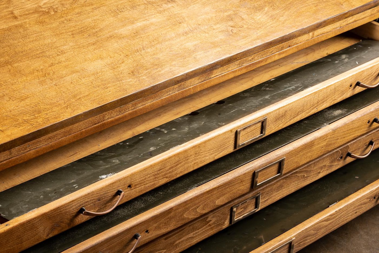 Vintage Oak Single Stack Flat File - Etsy