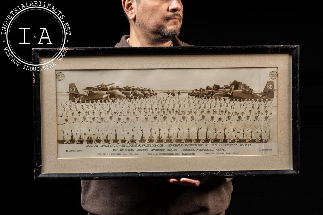 Framed 1956 U.S. Navy VS-36 Crew Panorama - Etsy