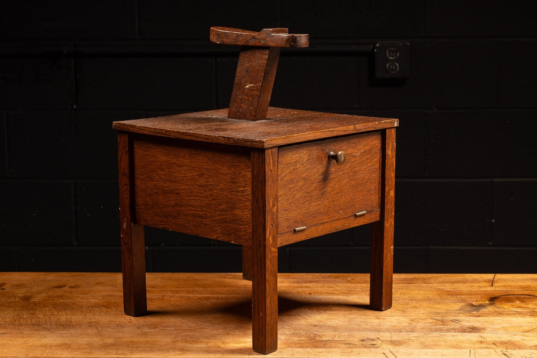 Early Wooden Shoe Shine Stand - Etsy