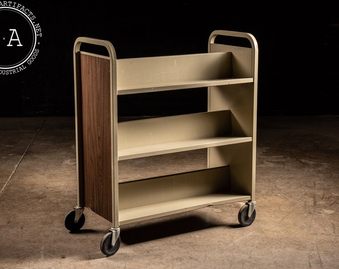 Vintage Library Rolling Cart - Etsy