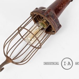 Antique Industrial Chic Hanging Work Lamp - Etsy