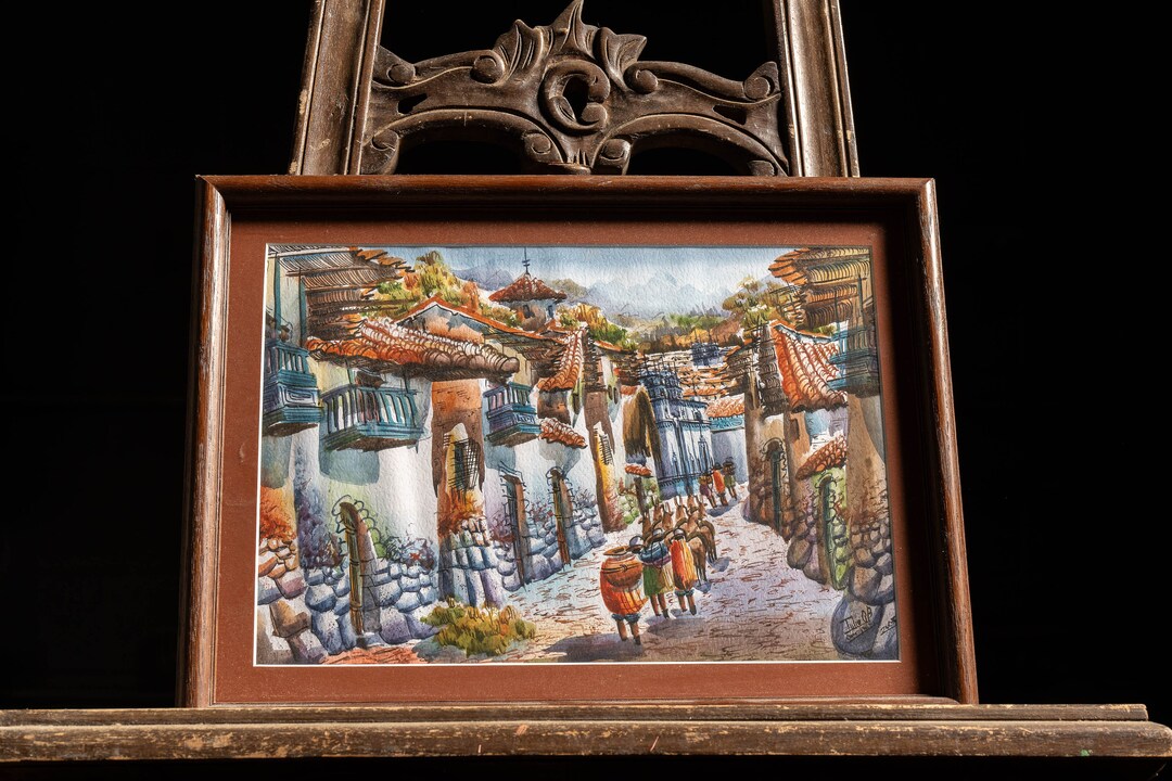 Vintage Peruvian Watercolor Painting; Signed - Etsy