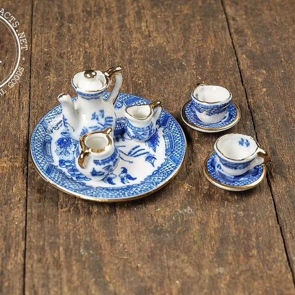 Blue Willow Tea Set - Etsy
