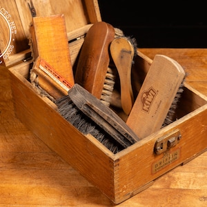 Vintage Griffin Shinemaster Shoeshine Box With Polish and Brushes - Etsy