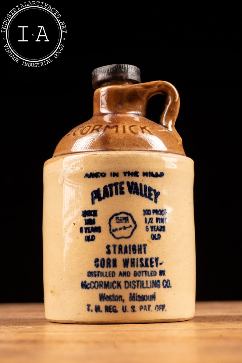 Vintage Platte Valley Mccormick Distilling Corn Whiskey Jug - Etsy