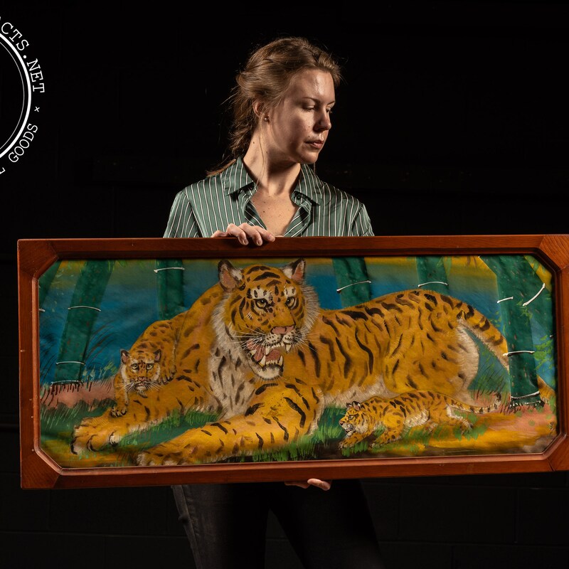 Tiger Silk Painting - Etsy