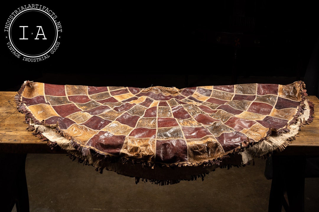 1940s Leather and Snakeskin Table Covering - Etsy