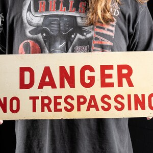 Vintage Danger Warning Sign - Etsy