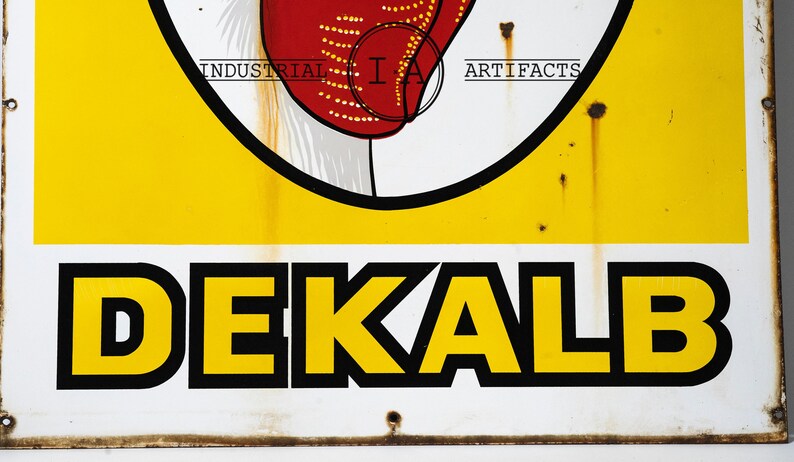 Antique Porcelain Enamel Dekalb Poultry Research Farm Sign - Etsy
