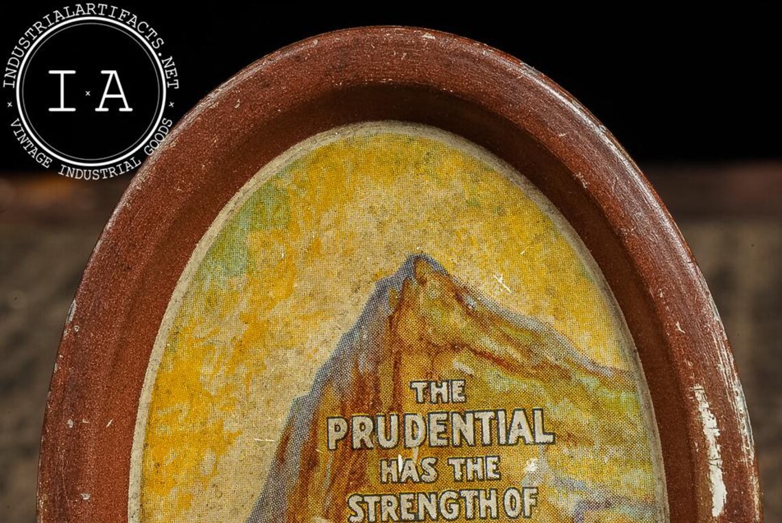 Prudential “strength of Gibraltar” Oval Advertising Tip Tray - Etsy