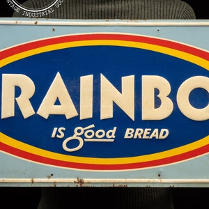 Vintage Rainbo Bread Embossed Tin Advertising Sign - Etsy