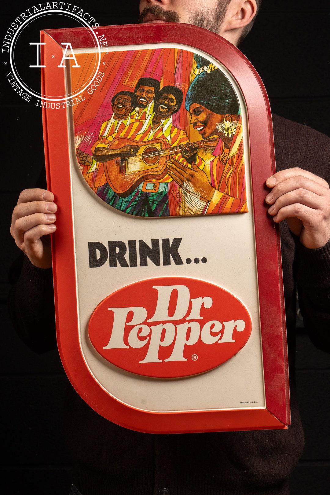 Psychedelic Formed Plastic Dr. Pepper Advertising Sign - Etsy