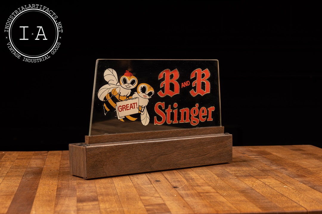 B and B Stinger Lighted Sign - Etsy