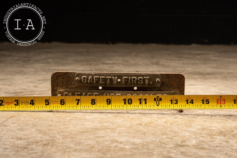 Antique Safety Sign - Etsy