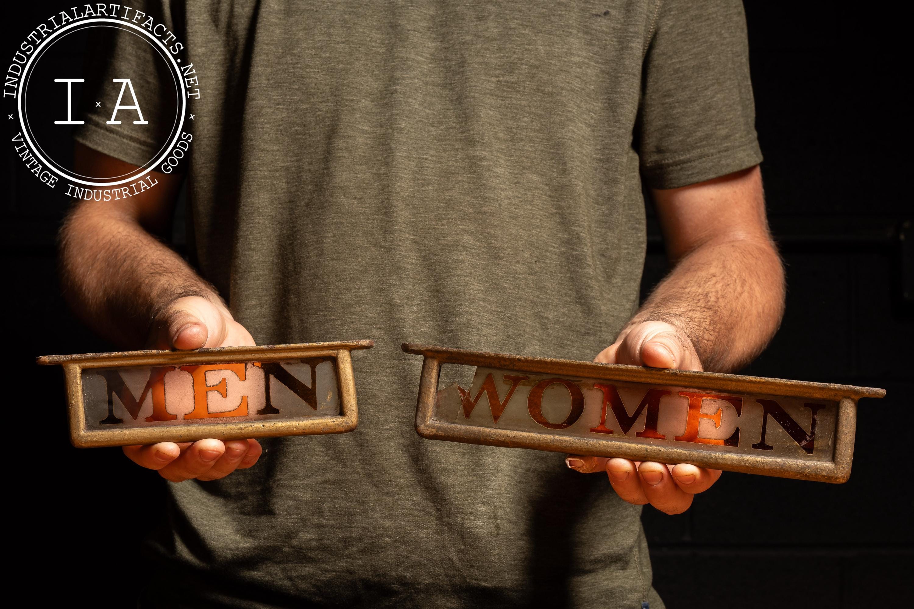 Late 19th Century Stained and Etched Glass "women" Pullman Sign - Etsy