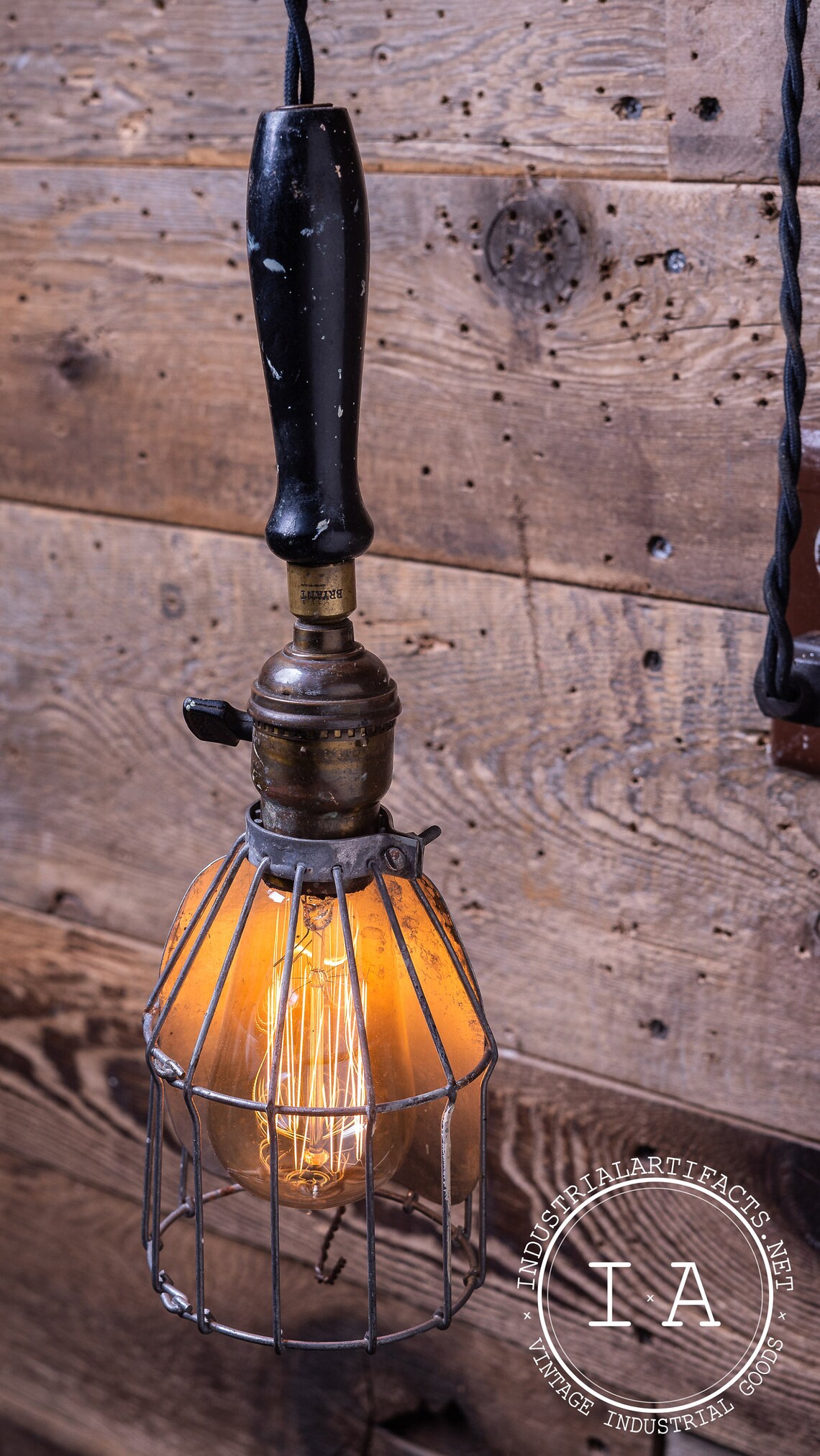 Antique Industrial Task Lamp With Cast Iron Pulley | Etsy