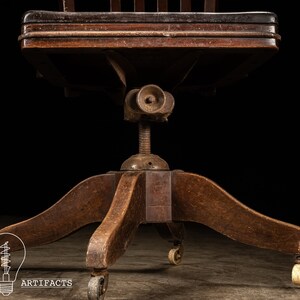 Vintage Wooden Bankers Chair - Etsy