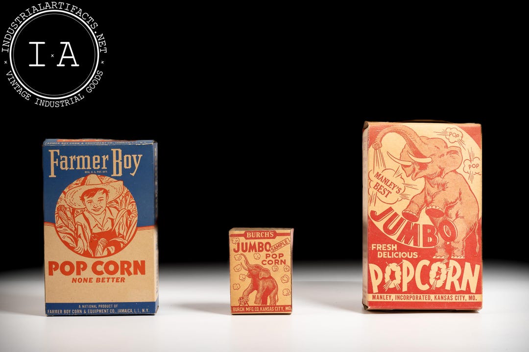 Three Vintage Popcorn Boxes - Etsy