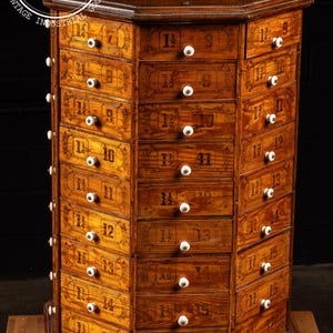 Early 20th Century Revolving Oak Bolt and Screw Case - Etsy