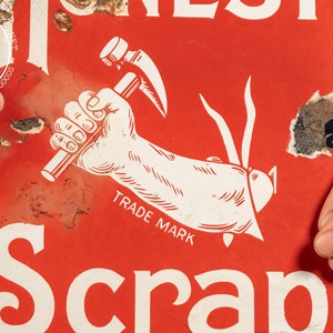 Antique SSP Honest Scrap Tobacco Advertising Sign - Etsy