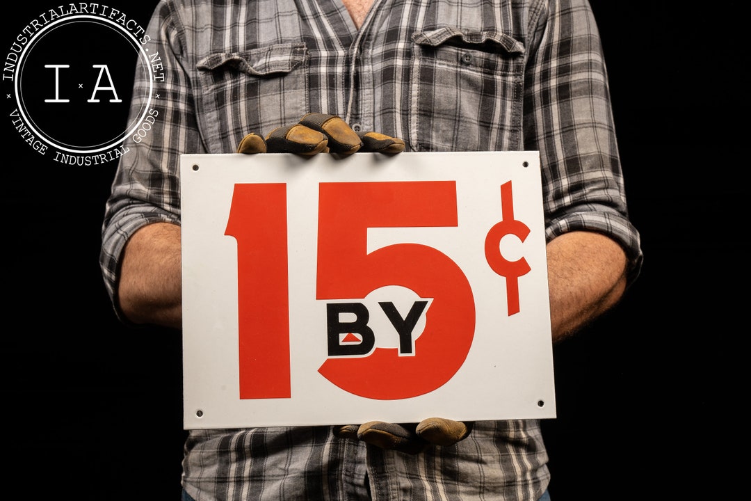 Vintage 15 Cents SSP Sign - Etsy