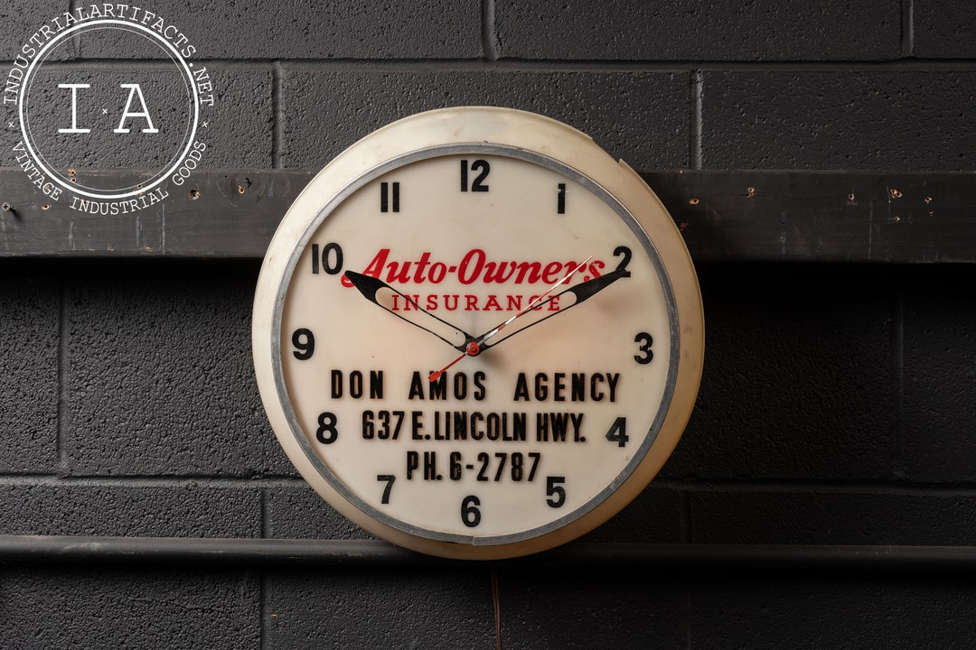 Auto Owners Insurance Personalized Clock - Etsy