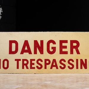 Vintage Danger Warning Sign - Etsy