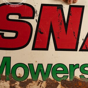 Vintage Lawn Care Double Sided Tin Advertising Sign - Etsy