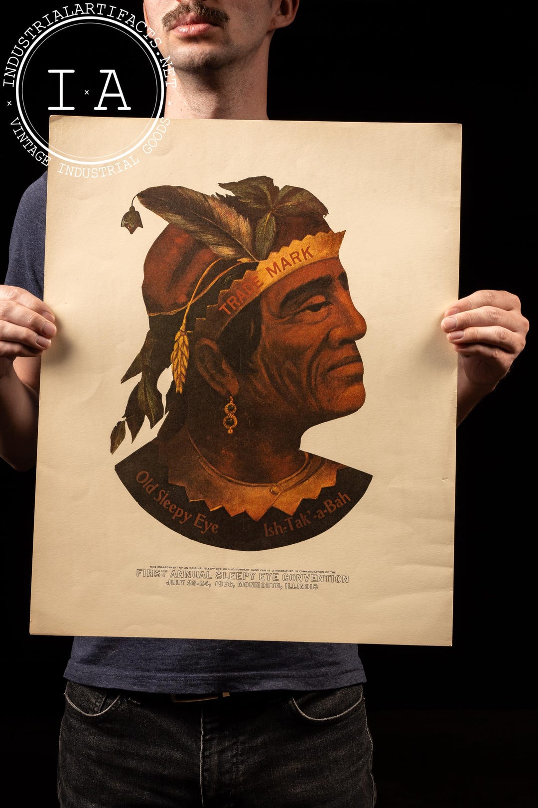 Vintage Old Sleepy Eye Convention Litho Poster - Etsy