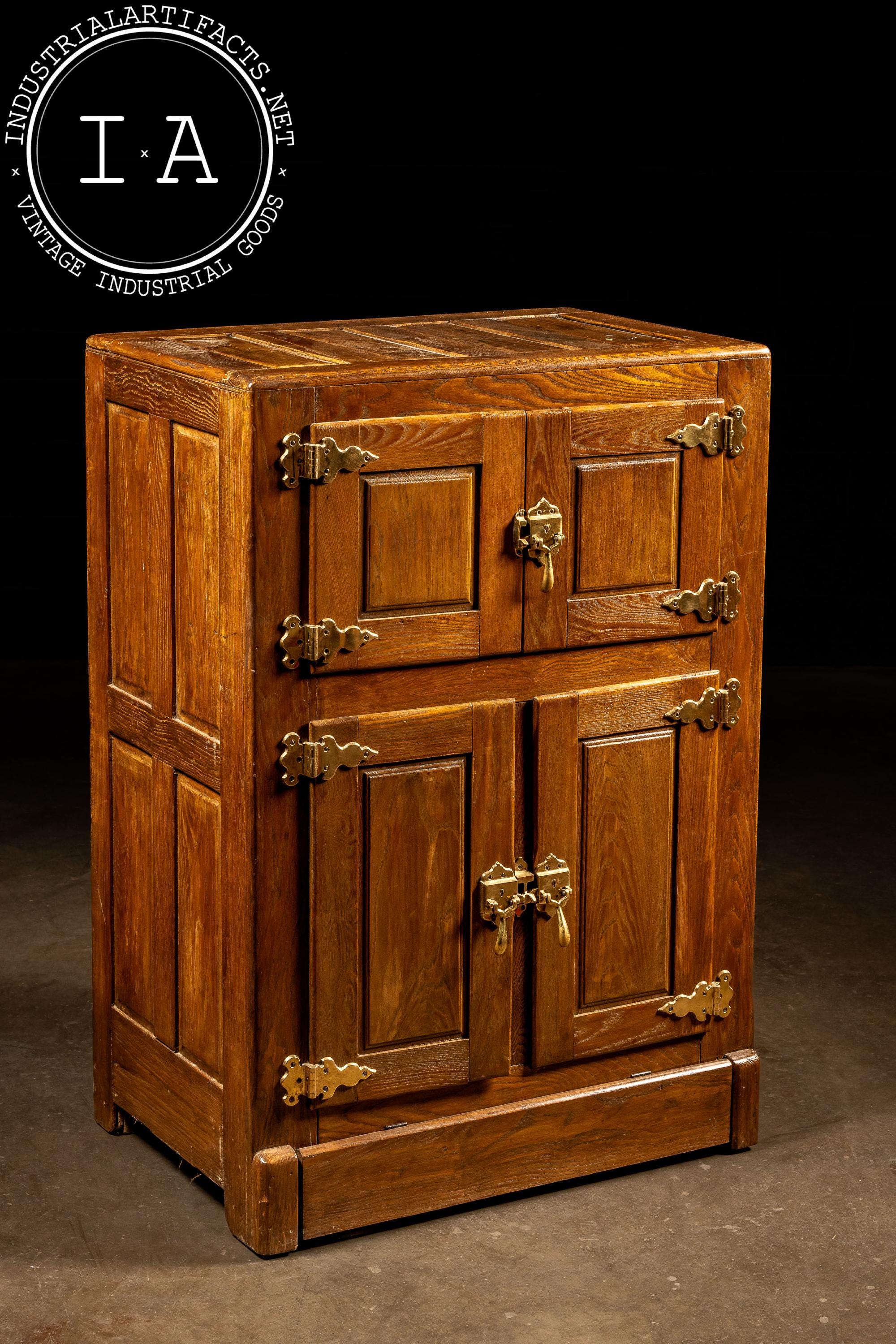 Early 20th Century 4-door Oak Ice Box - Etsy