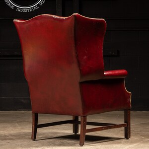 Tufted Wingback Armchair in Red - Etsy