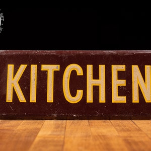 Vintage Smaltz Burgandy Kitchen Sign - Etsy