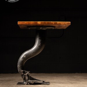 Vintage Cast Iron Machine Base Pub Table - Etsy