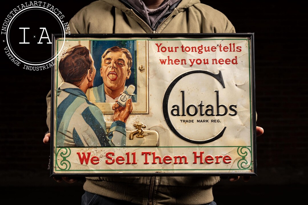 Vintage "calotabs" Laxative Pharmacy Advertising Sign - Etsy
