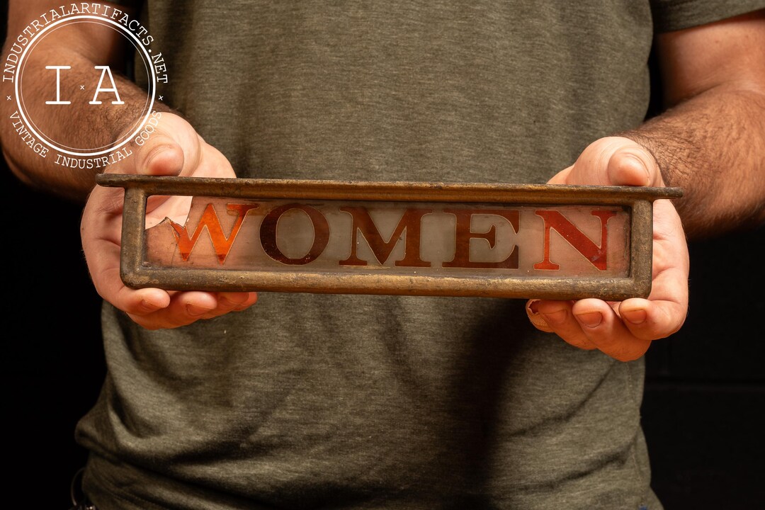 Late 19th Century Stained and Etched Glass "women" Pullman Sign - Etsy